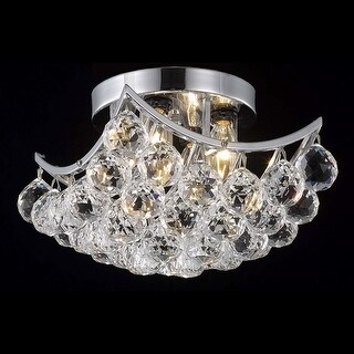 Elegant Lighting V9800F10/RC Corona 4 Light 10" Wide Semi-Flush Bowl - Bed Bath & Beyond - 38067055